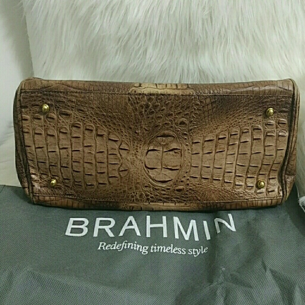 Brahmin Crocodile Satchel - Gem